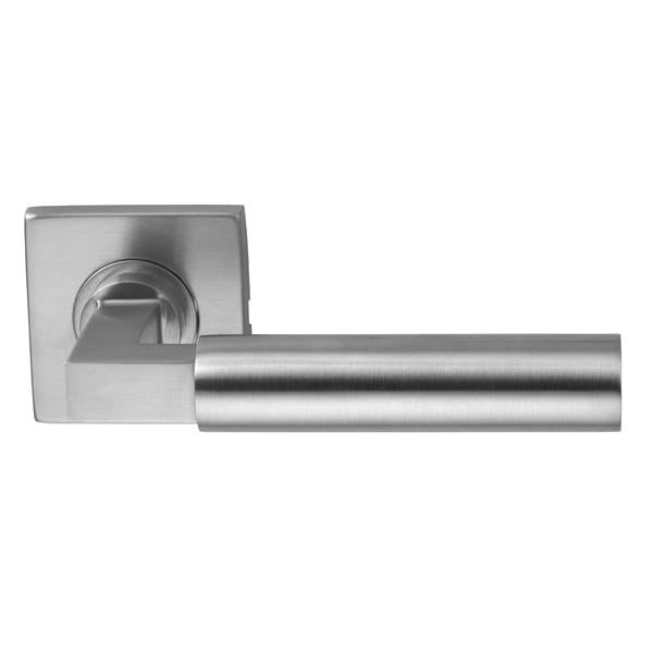 Omnia Solid Lever Handle on Rose door handles – Handleco.SA